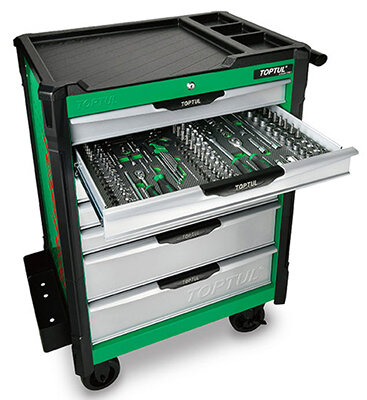 Toptul 213Pc W/7-Drawer Mechanics Tool Trolley - Performance Tools